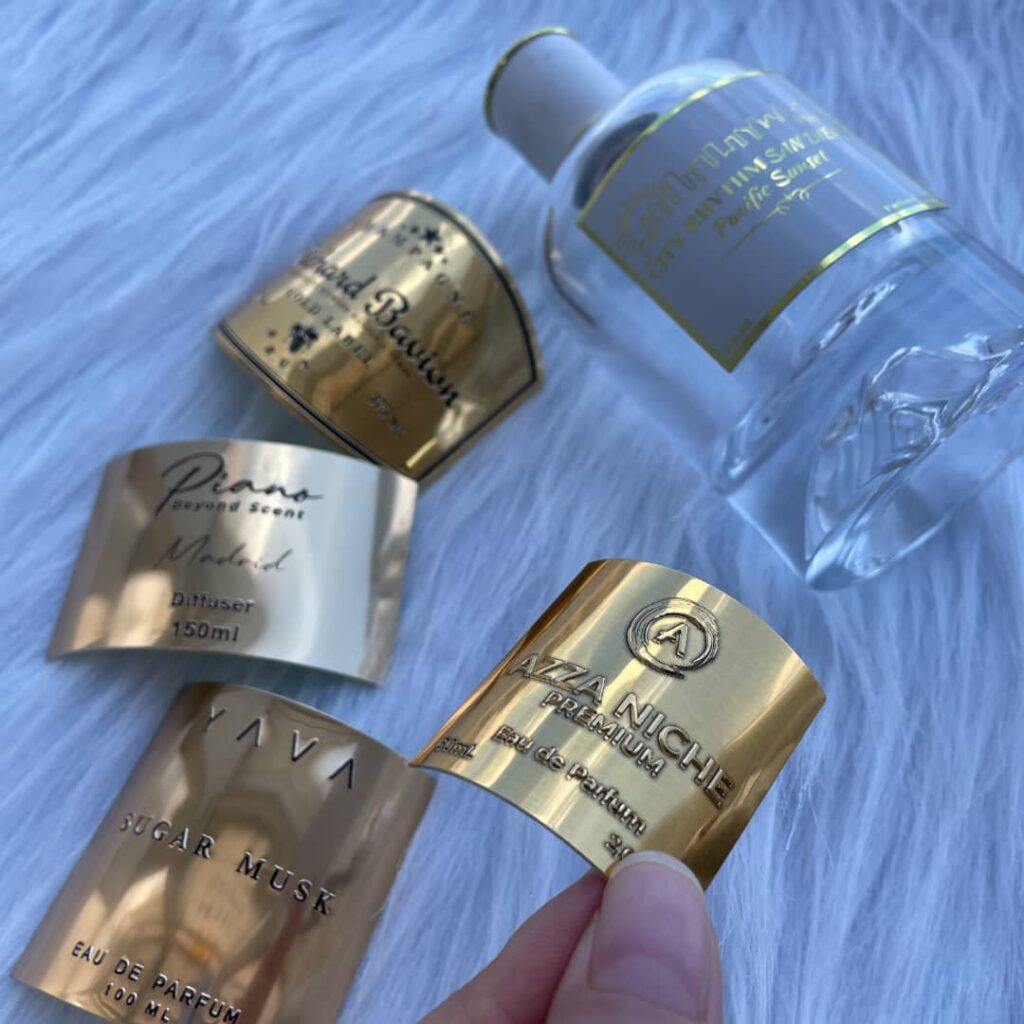Metal Stickers for Perfume Bottles & Boxes in Dubai, Sharjah, UAE