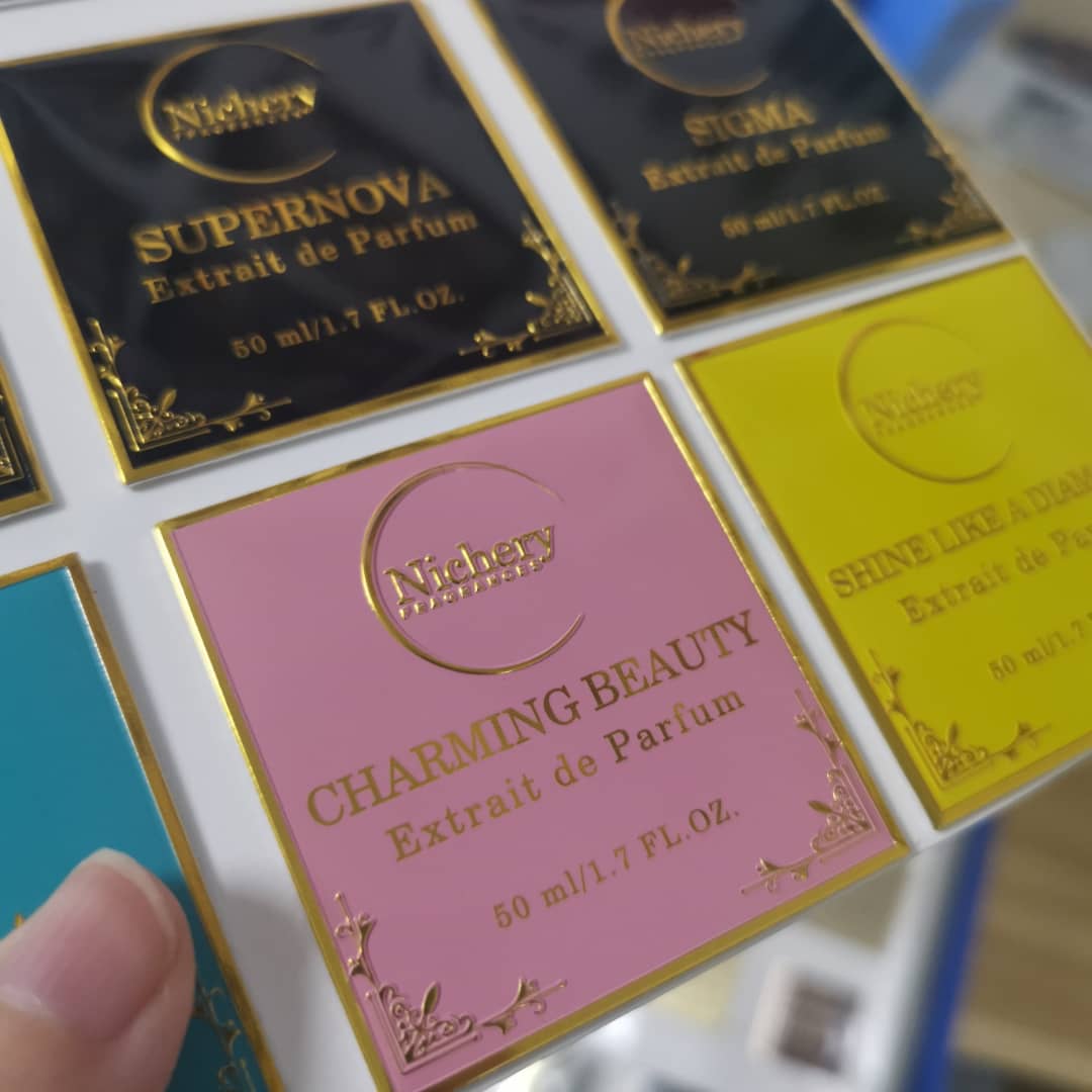 Premium Metal Stickers for Perfume Bottles in UAE & Saudi Arabia